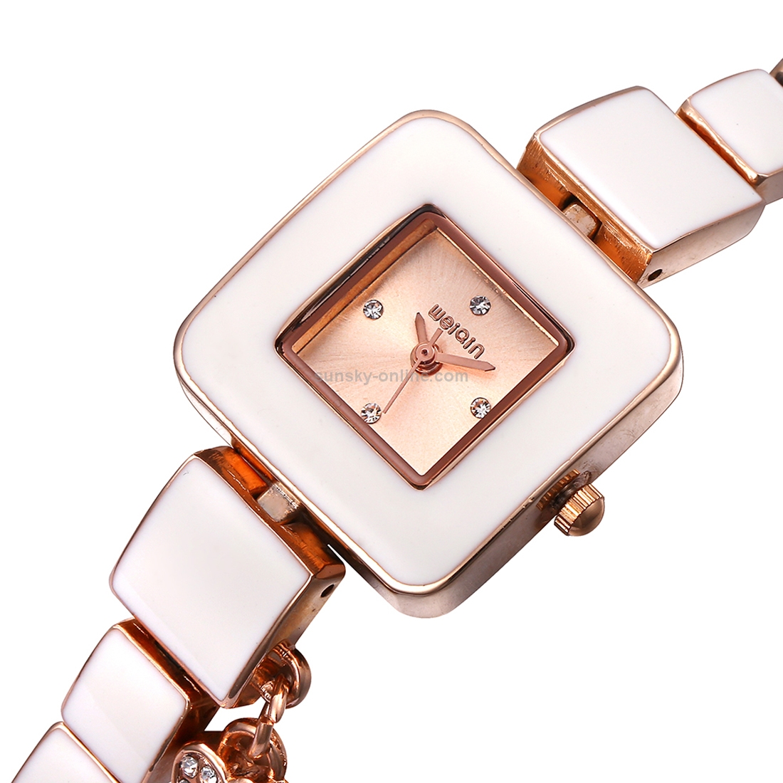SUNSKY - WeiQin 2737 Glass Watch Window Square Simple Rhinestone Dial ...